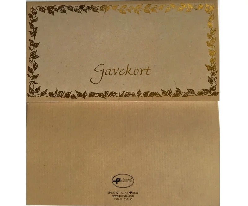 Blank gavekort - Gavekort til dig og din virksomhed